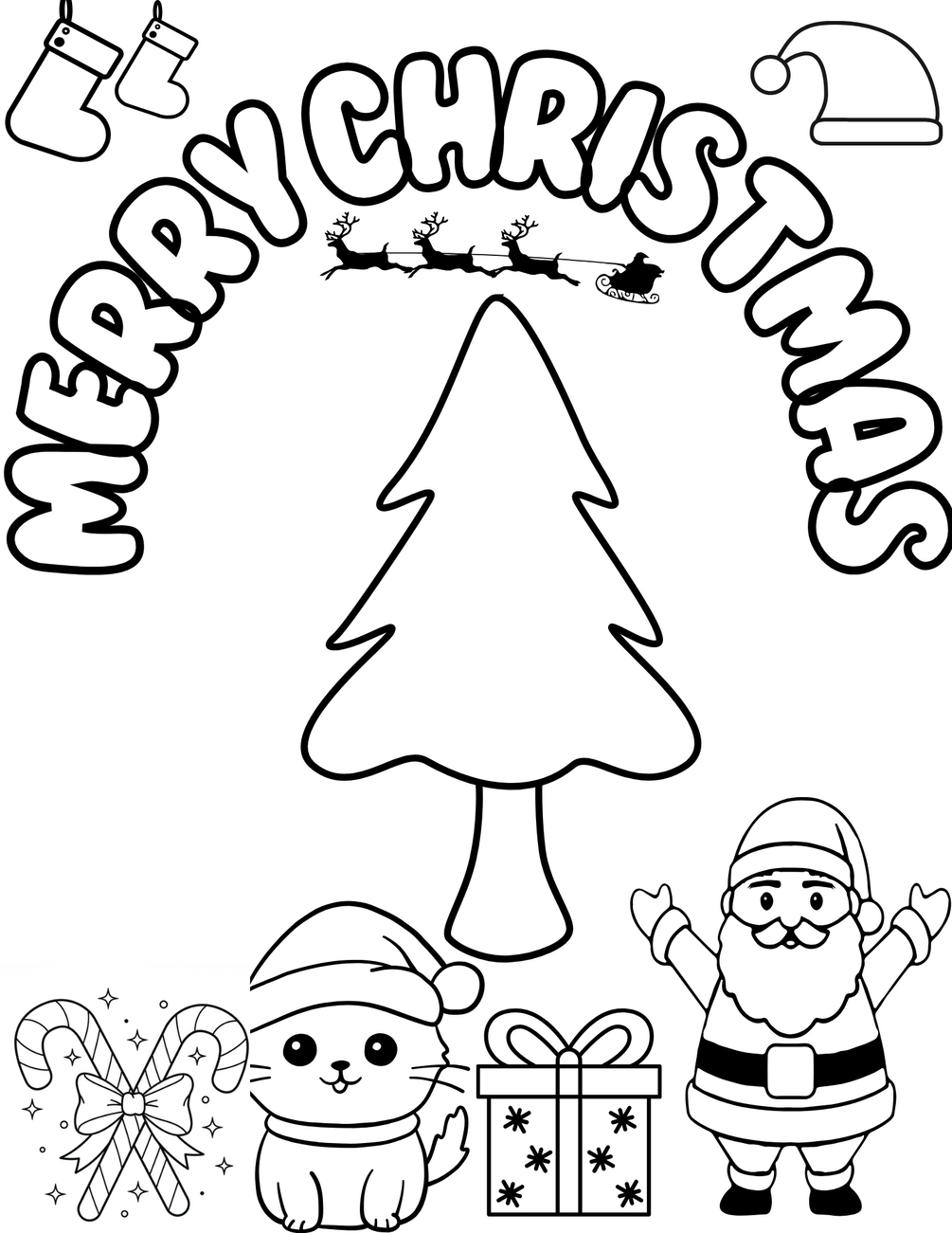 10 Christmas coloring pages