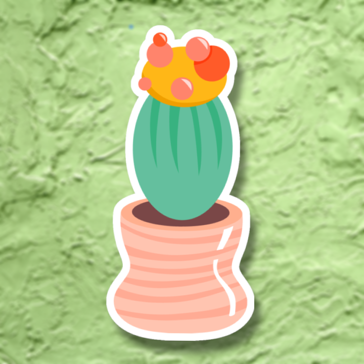 Cute Cacti Sticker #2