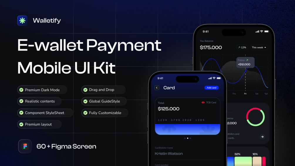 Walletify - E-wallet Payment Mobile UI Kit