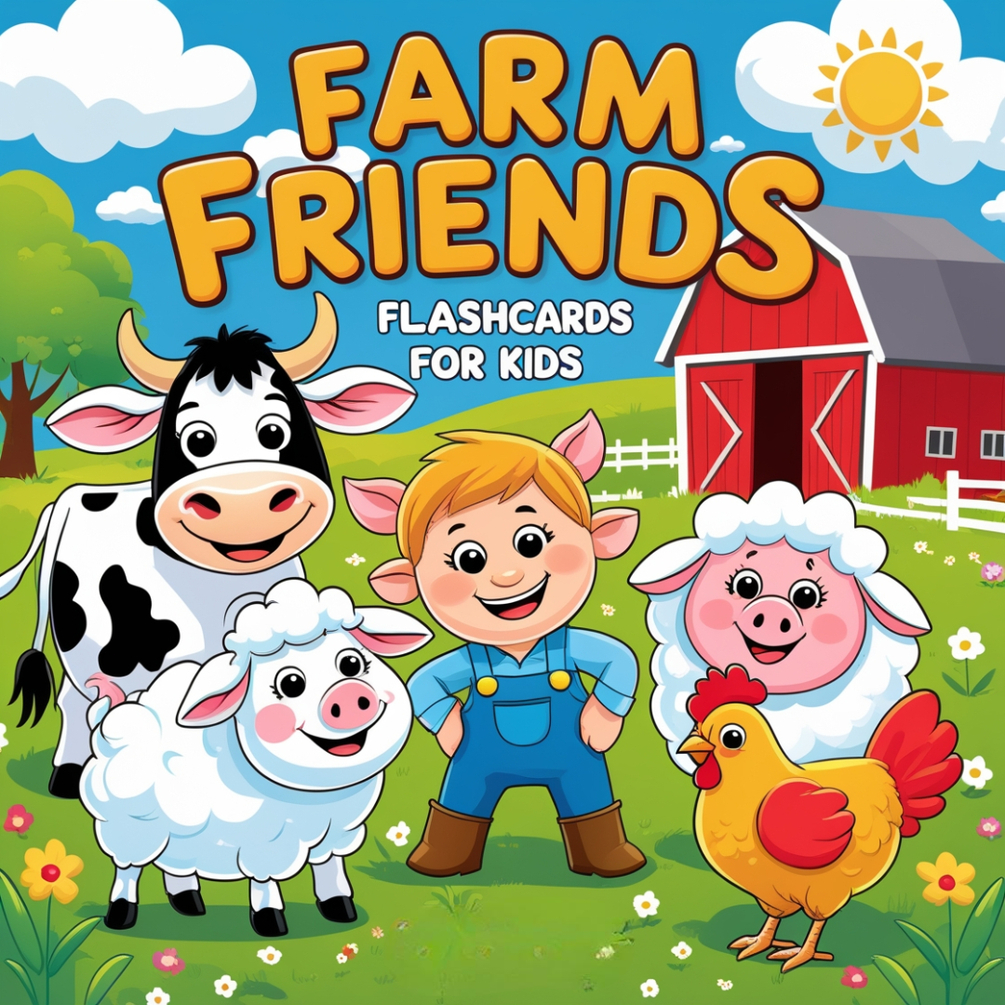 Farm Friends Flashcards for Kids