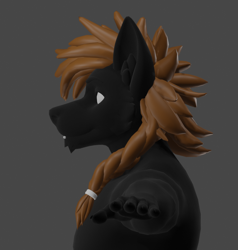 Winterpaw Canine Double Braids Hair, VRChat