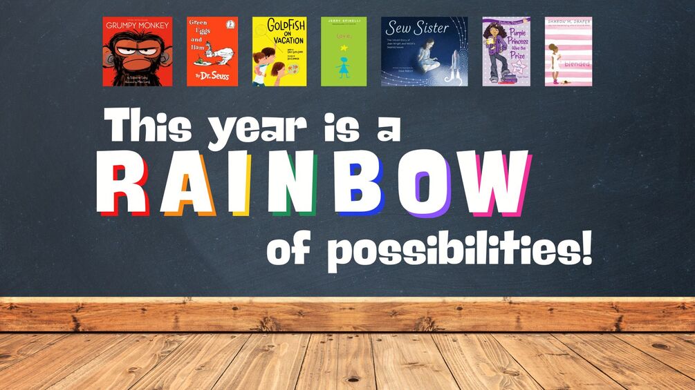 This Year is a Rainbow of Possibilities! Bulletin Board | Door ...