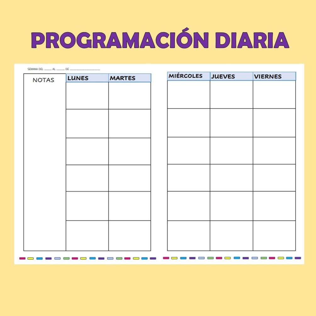 PROGRAMACIÓN DIARIA Y CALENDARIO BITMOJIS