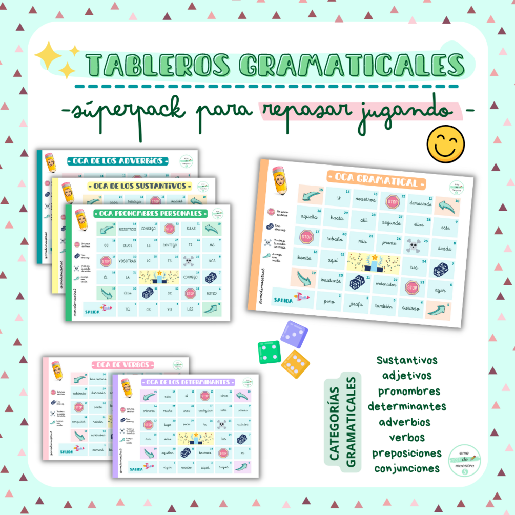 Superpack Tableros gramaticales + plantilla EDITABLE