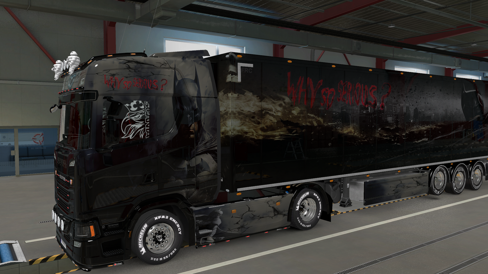 Scania S 2016 & Box Trailer - BATMAN