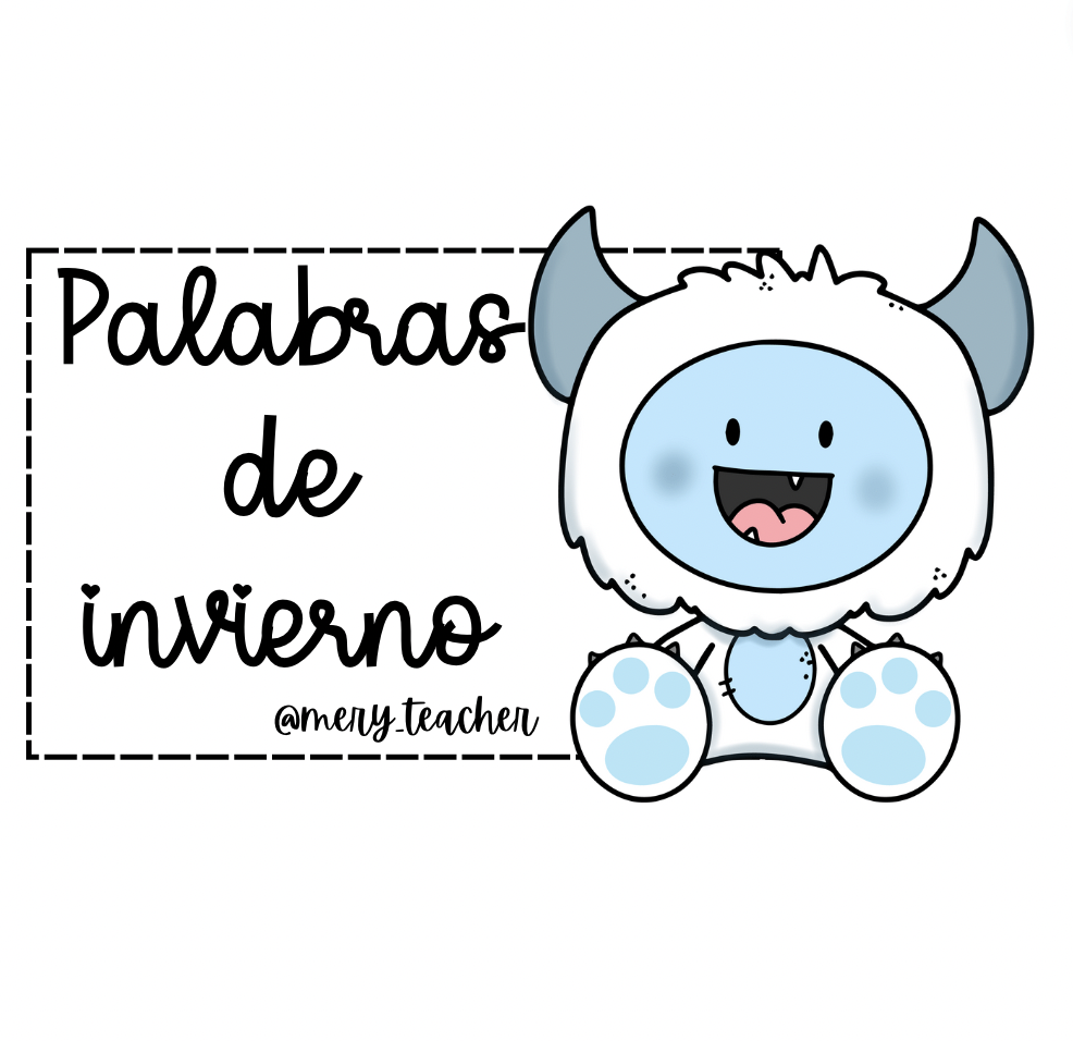 Palabras de invierno. Tarjetas de vocabulario