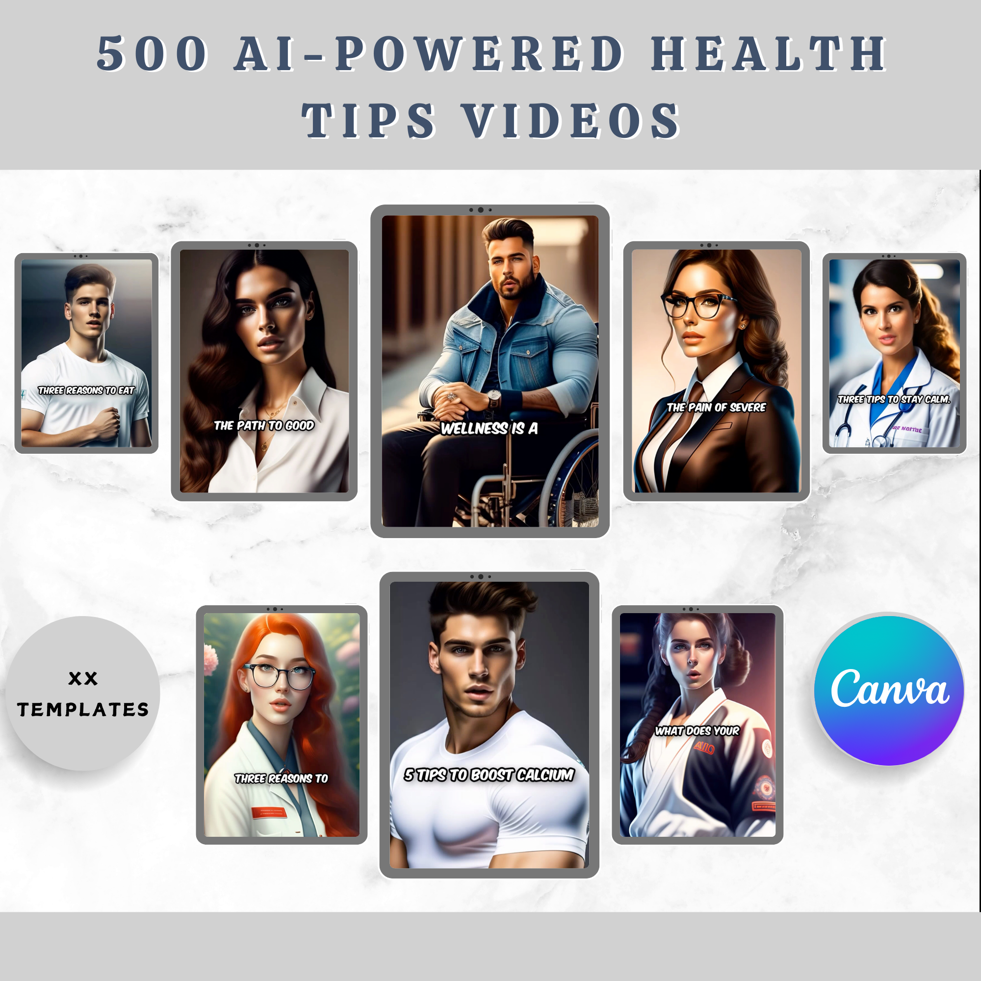500 AI Health Motivation Reels Ready To Use Motivational Video Bundle ...