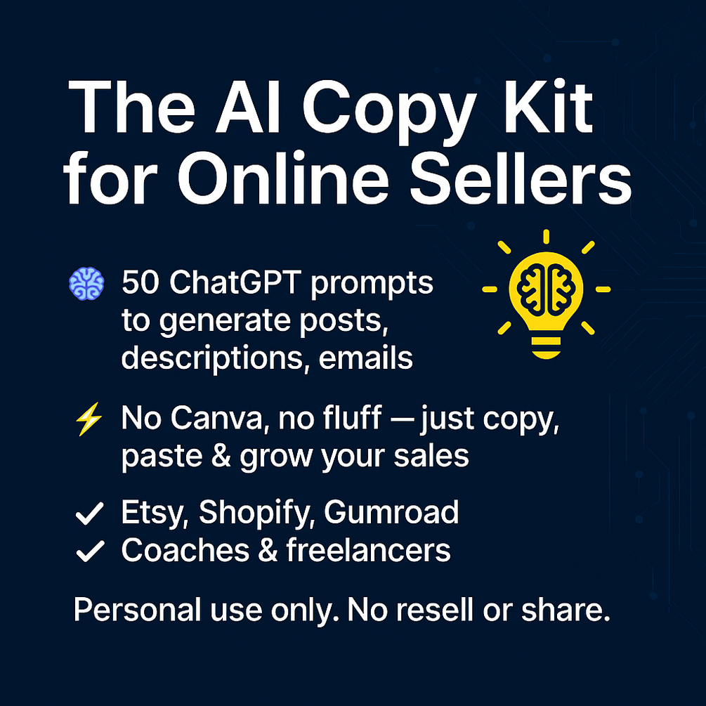 The AI Copy Kit for Online Sellers