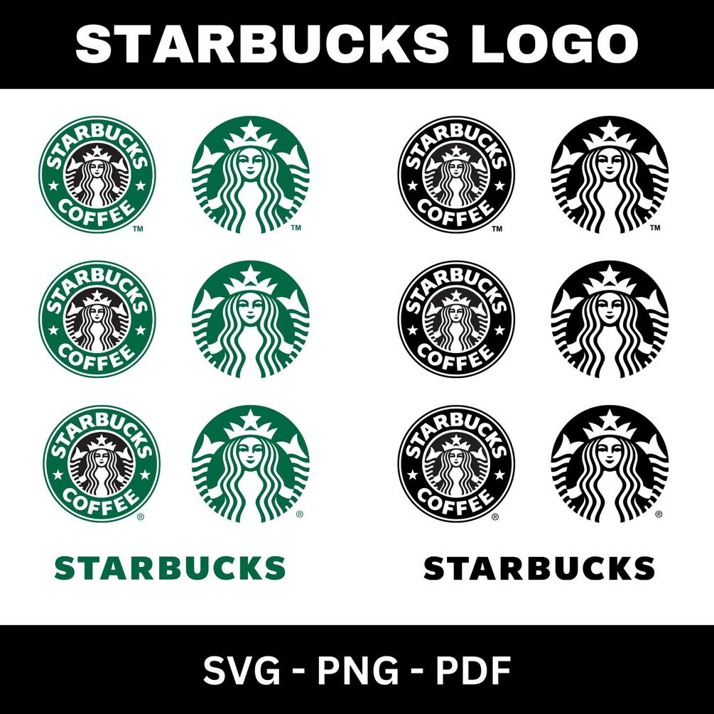 Starbucks Logo - Vector, SVG, PNG, PDF. 18 Variations + Text
