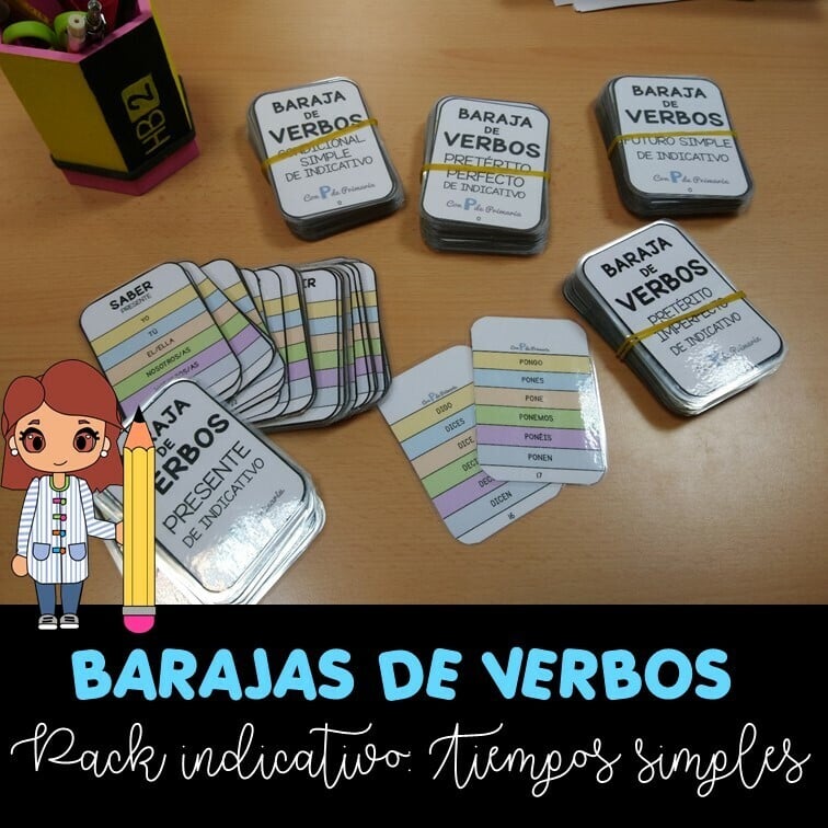 Pack Barajas de verbos: Indicativo. Tiempos compuestos