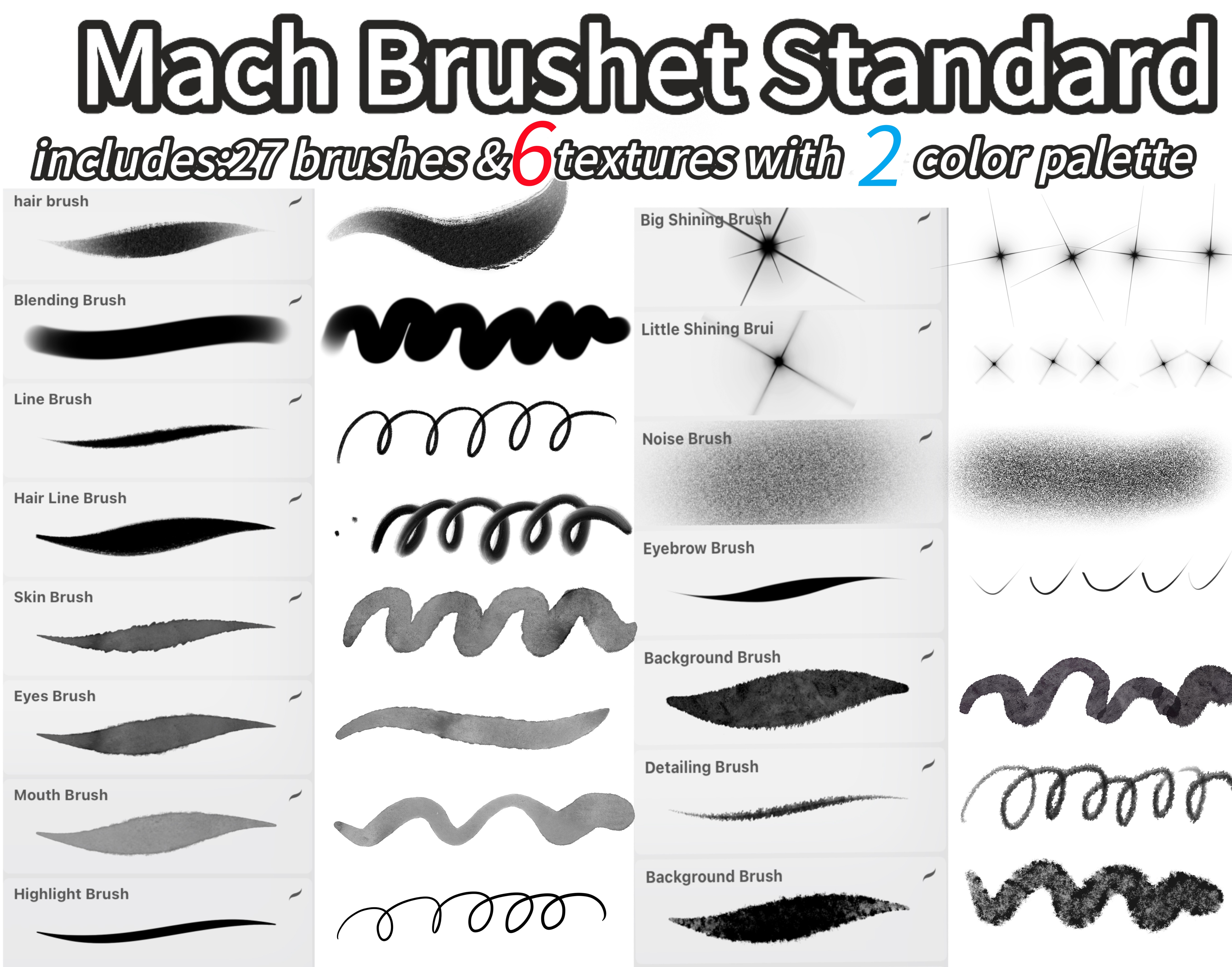 Mach Procreate Brushes Textures Paletter