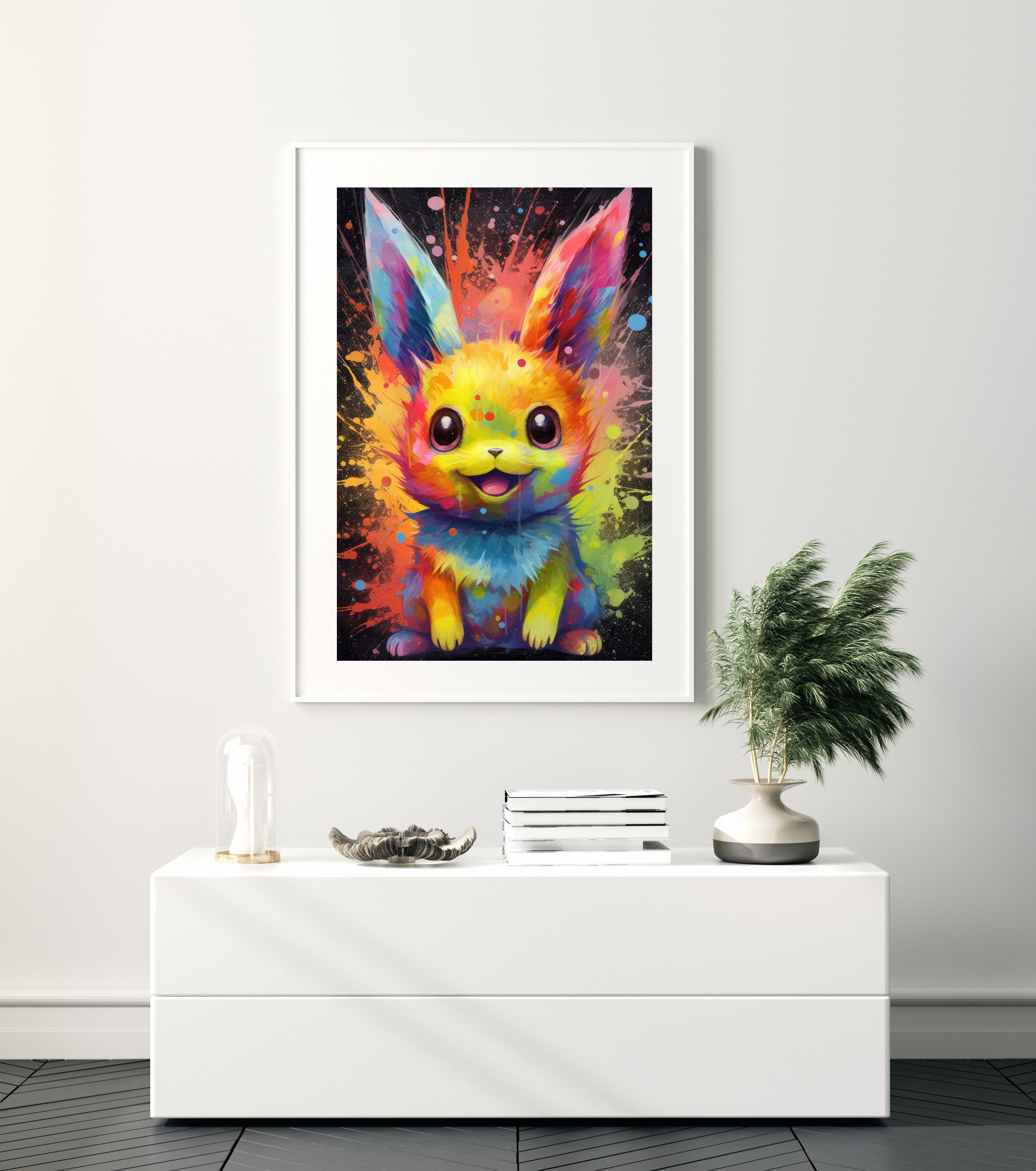 Eevee pokemon rainbow colors