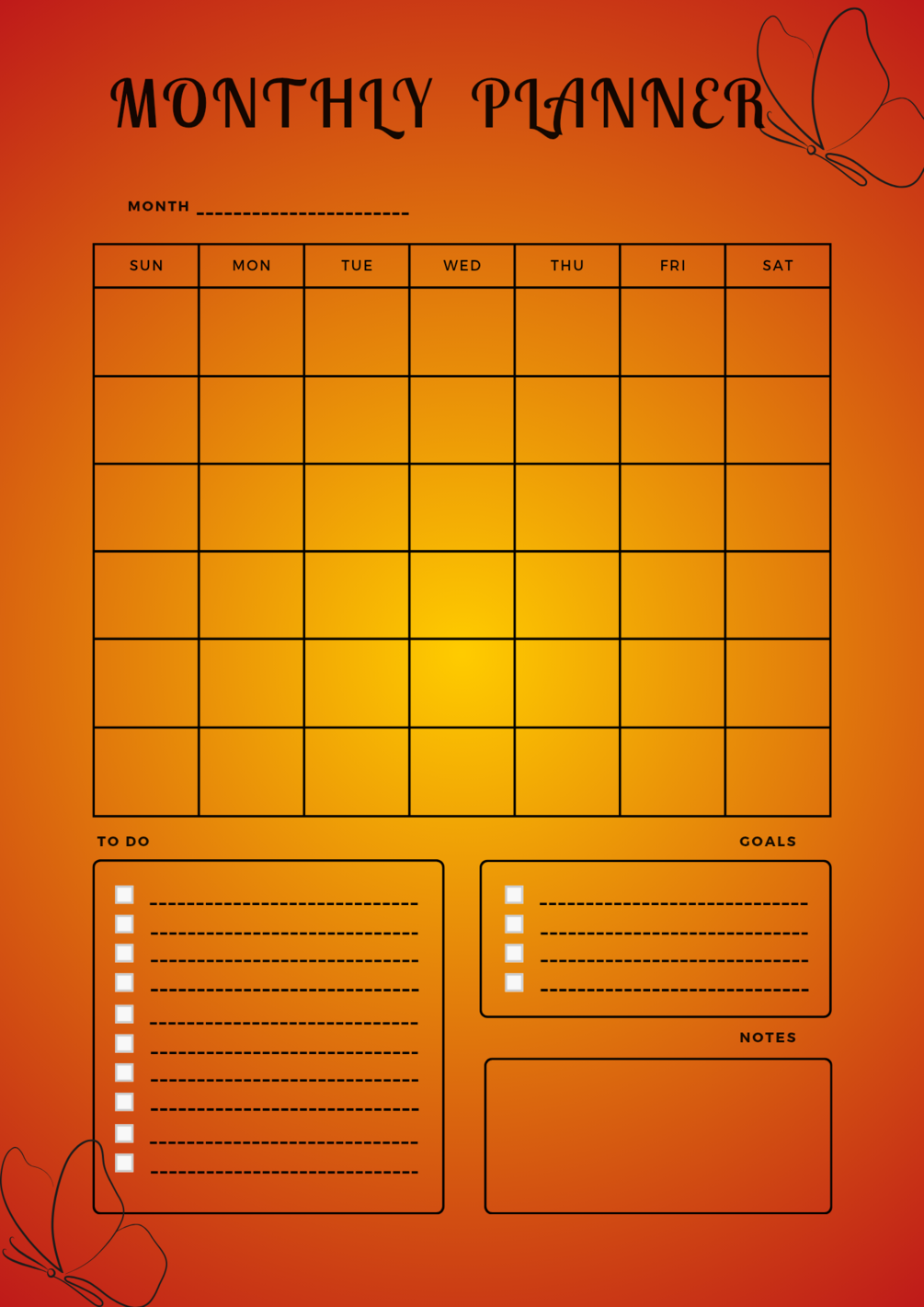 Monthly Planner