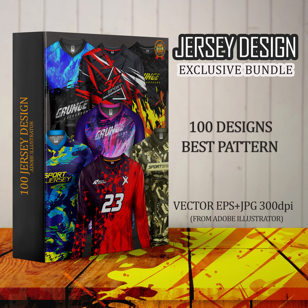 100 BEST JERSEY DESIGN, EXCLUSIVE BUNDLE, PATTERNS FOR E SPORT, RACING ...
