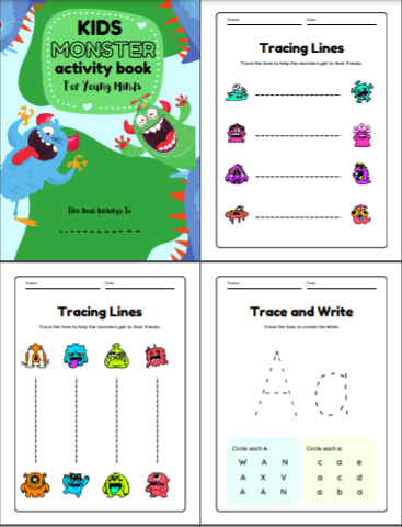 Monster Activity Book [ Prepare for School]