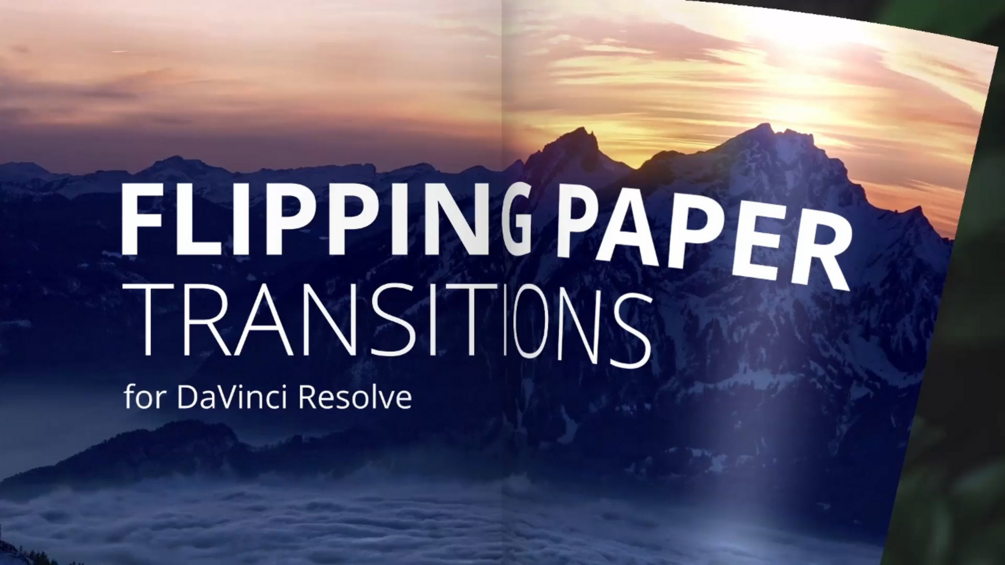 Flipping Paper Transitions for DaVinci Resolve