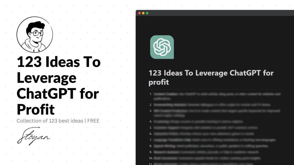 123 Ideas To Leverage ChatGPT for Profit