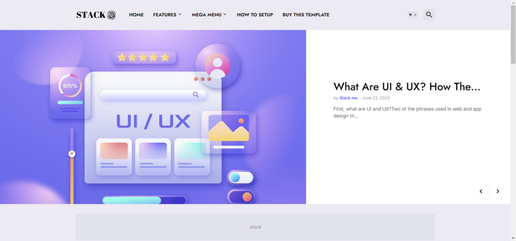 Stack Template Blogger