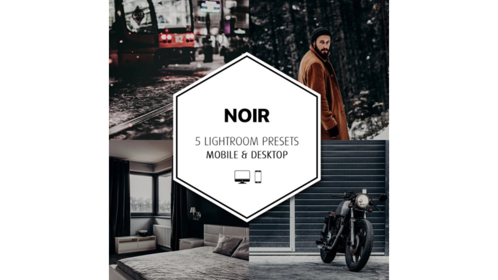 5 Lightroom Presets | Noir Theme | Mobile and Desktop Compatible ...