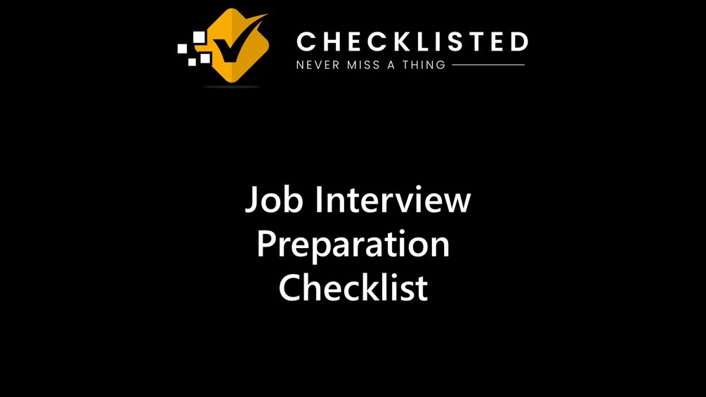 Job Interview Preparation Checklist