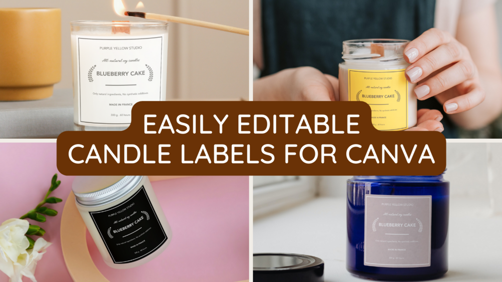 6 Easily Editable Candle Label Templates for Canva
