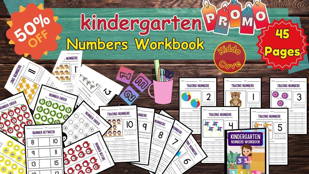 Numbers Workbook - Kindergarten - Kiddo Cove