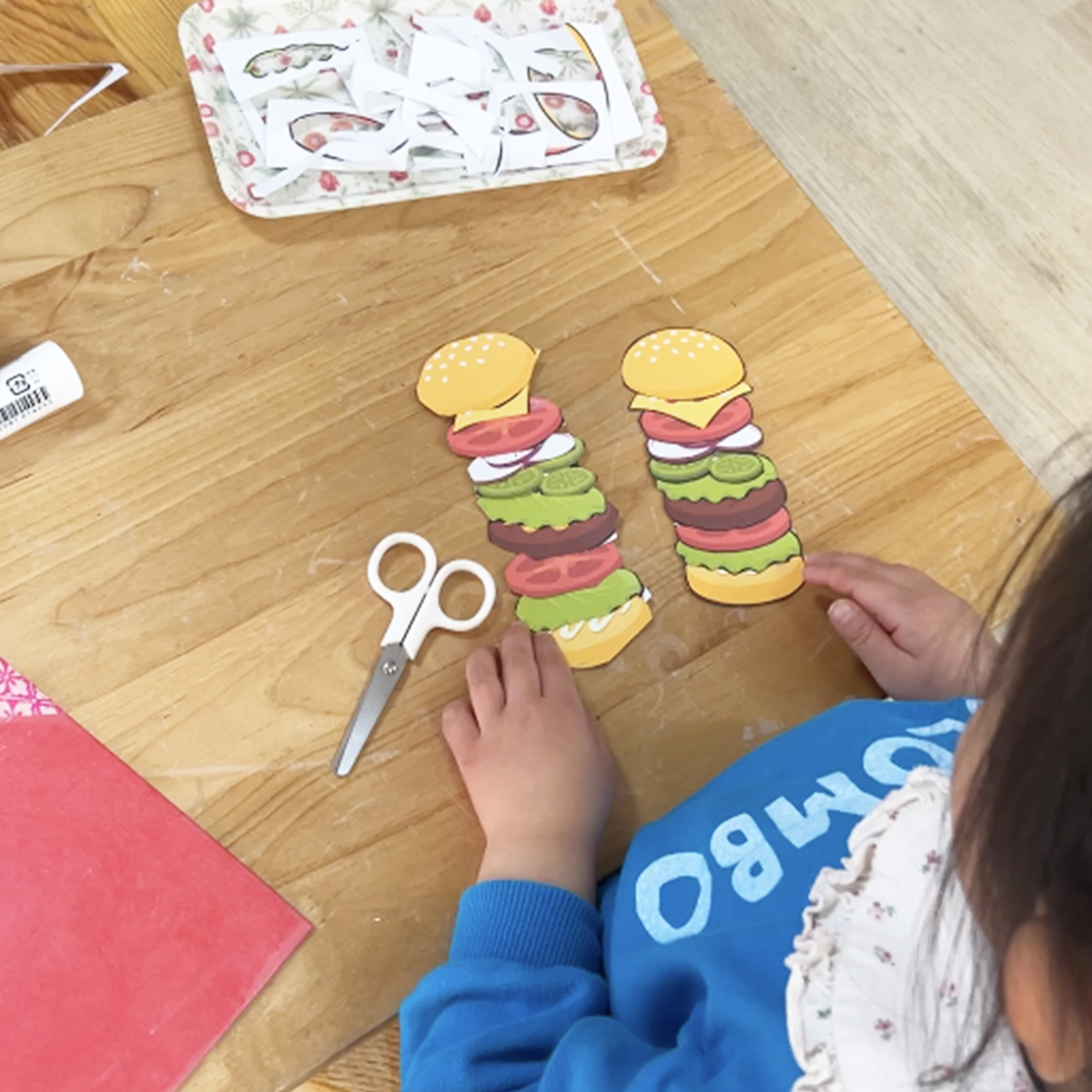 Build Your Own Burger Tower – Printable Stacking Activity for Kids