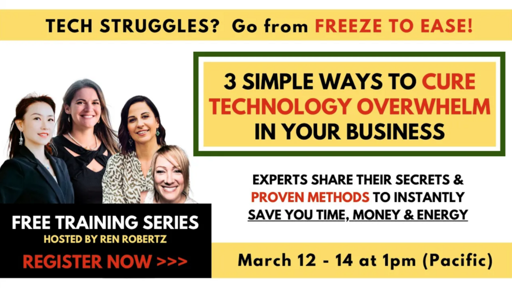 "Cure Tech Overwhelm in Your Business" ($300 value)