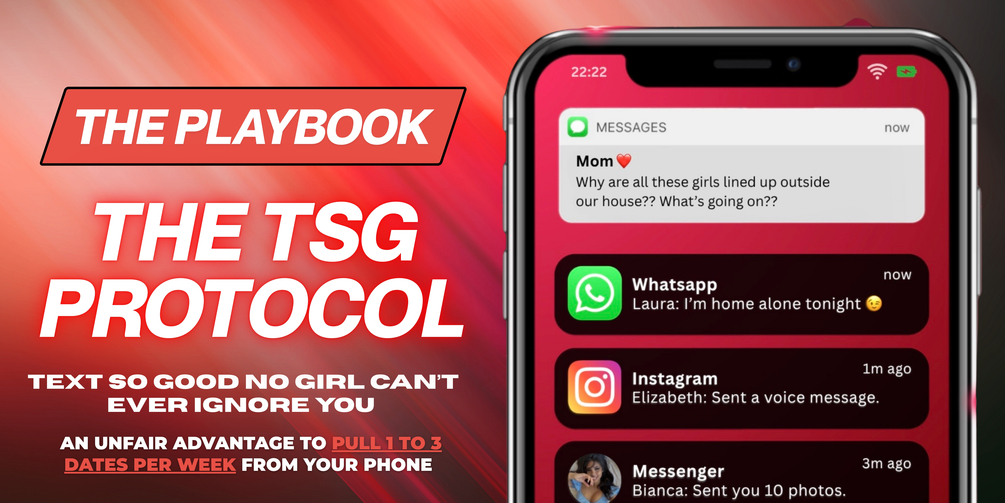 FREE TSG Protocol text So Good She Can't Ignore & Land 1-3 dates a week ⚡