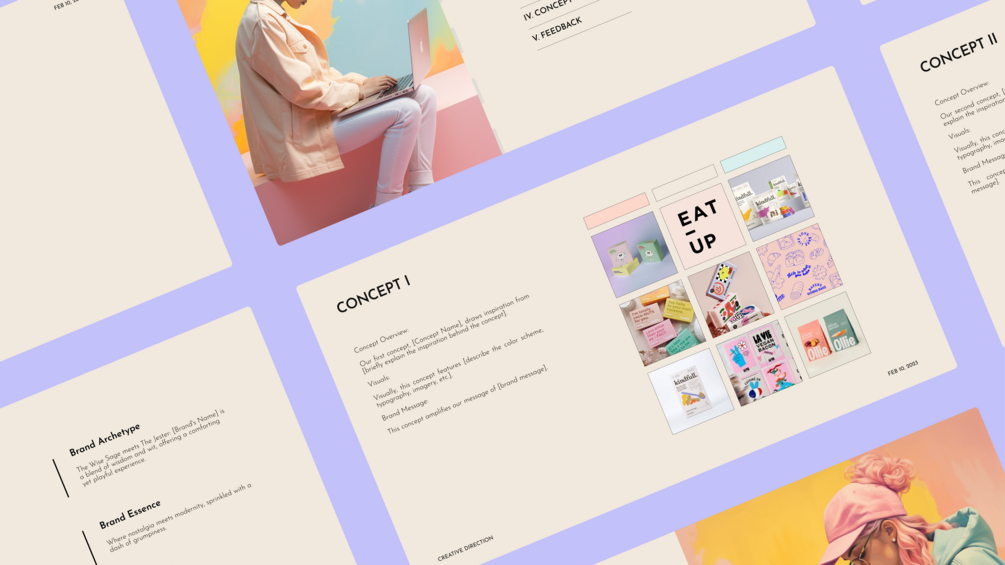 Creative Direction Presentation + Useful Prompt PDF + Free AI Photos