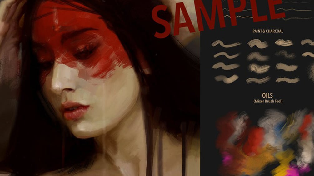 100 Traditional Painting Brush Sample for ps