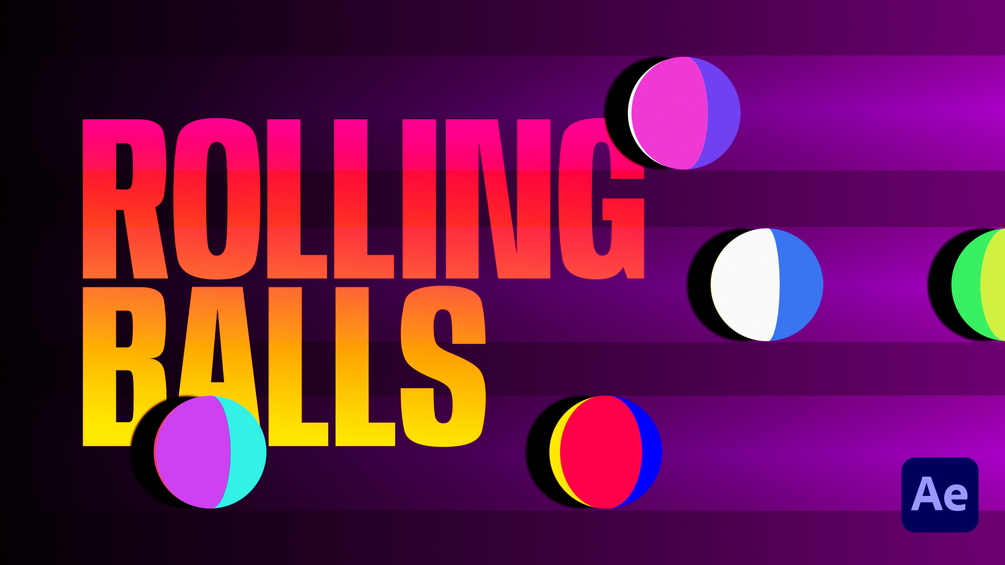 Rolling Balls Animation. After Effects Project File