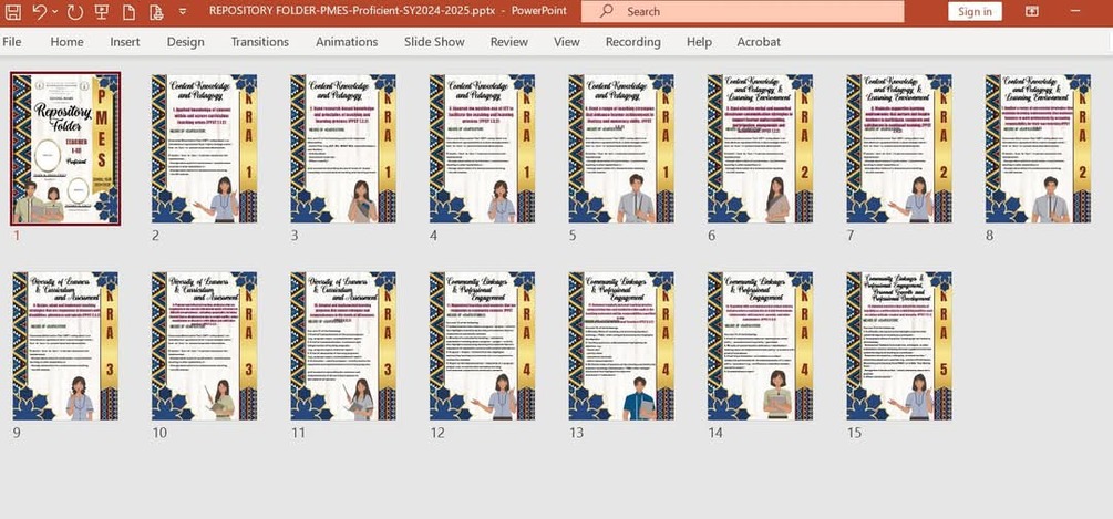 COMPLETE Repository Folder Cover for Proficient Teachers (Teacher I to ...