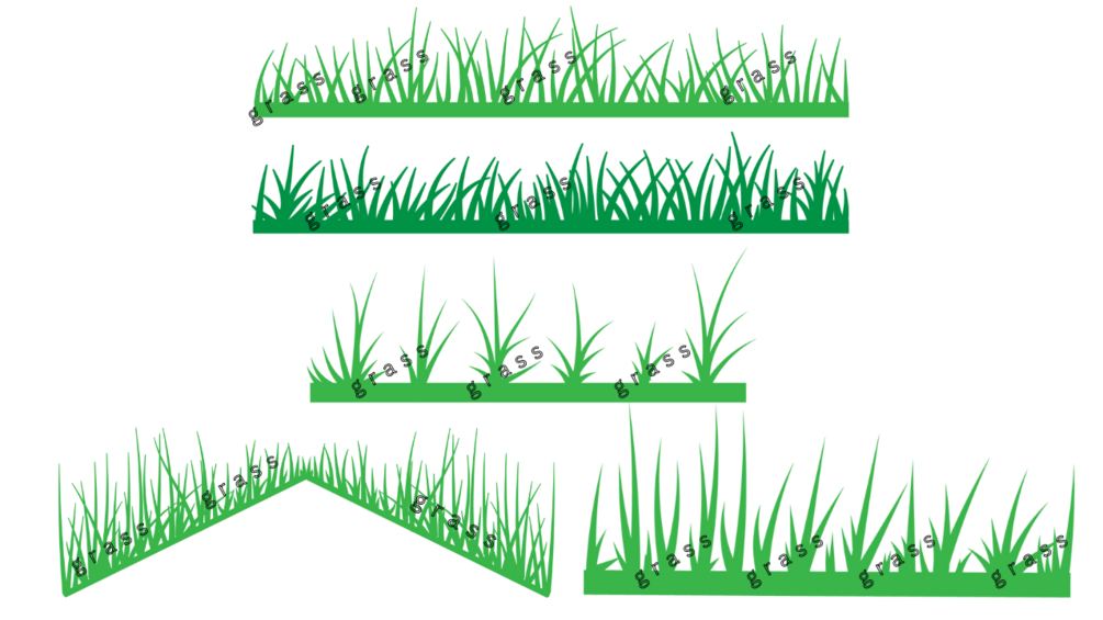 Grass SVG, Green Grass SVG, Grass Silhouette, Grass Line