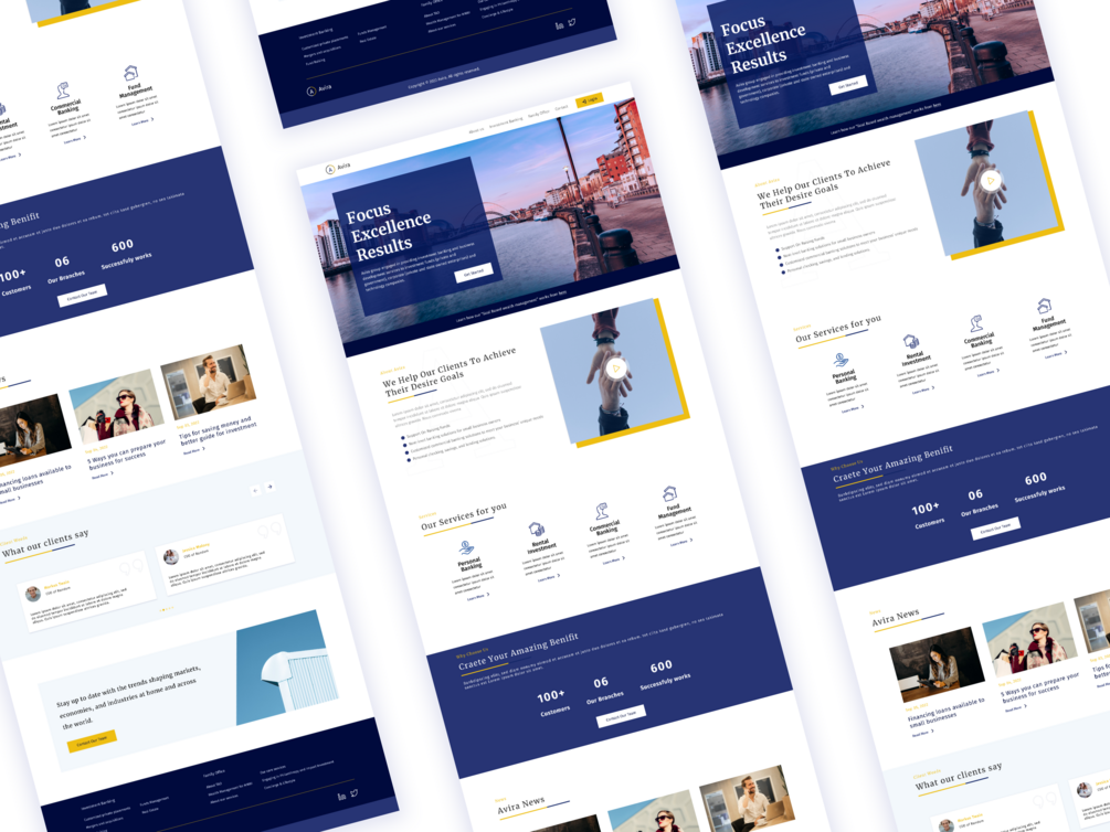 "Avira" Investment Bank Homepage design