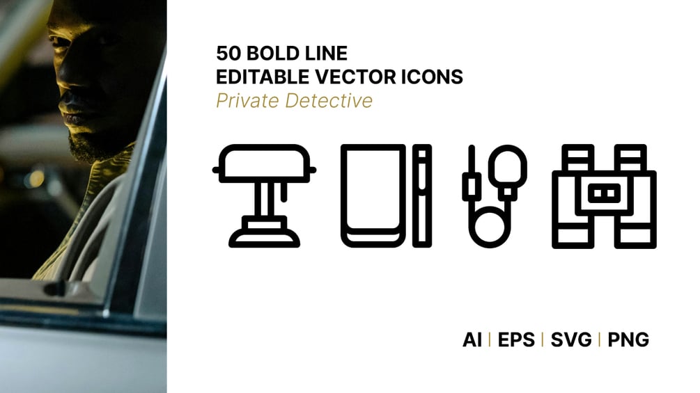 50 private detective icons