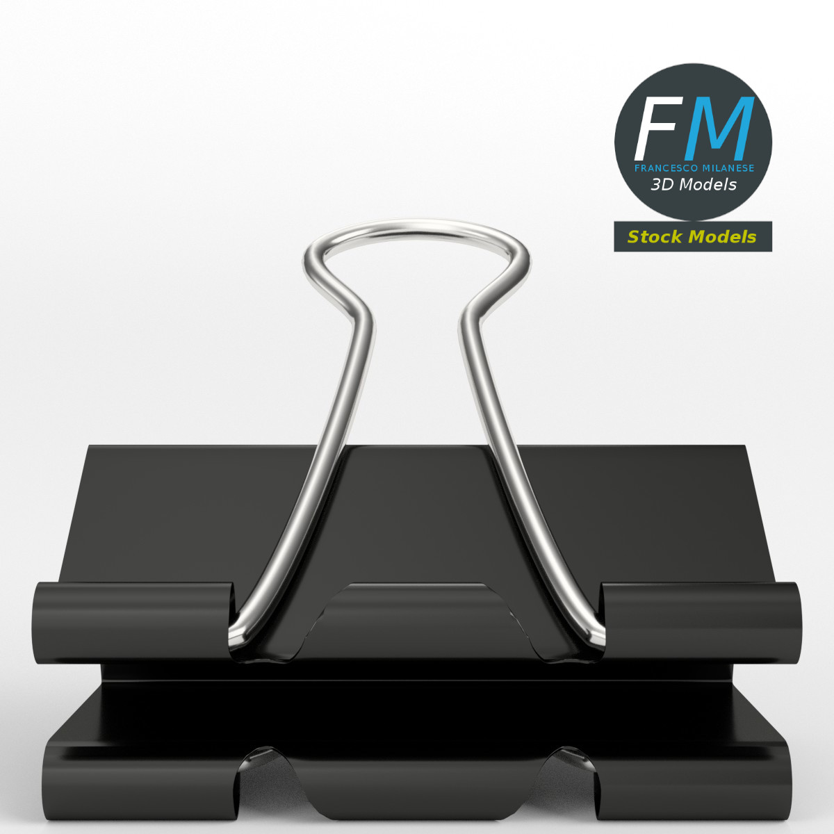 3D MODEL - Half open binder clip