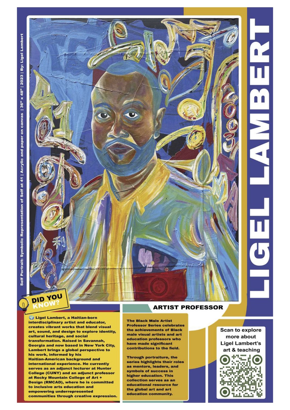Digital Educational Poster - Artist Professor, Ligel Lambert