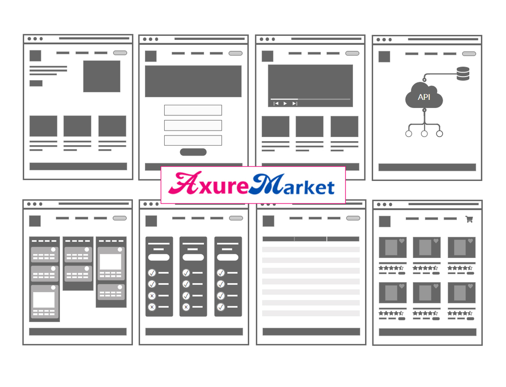 Flowchart Axure Widget Library