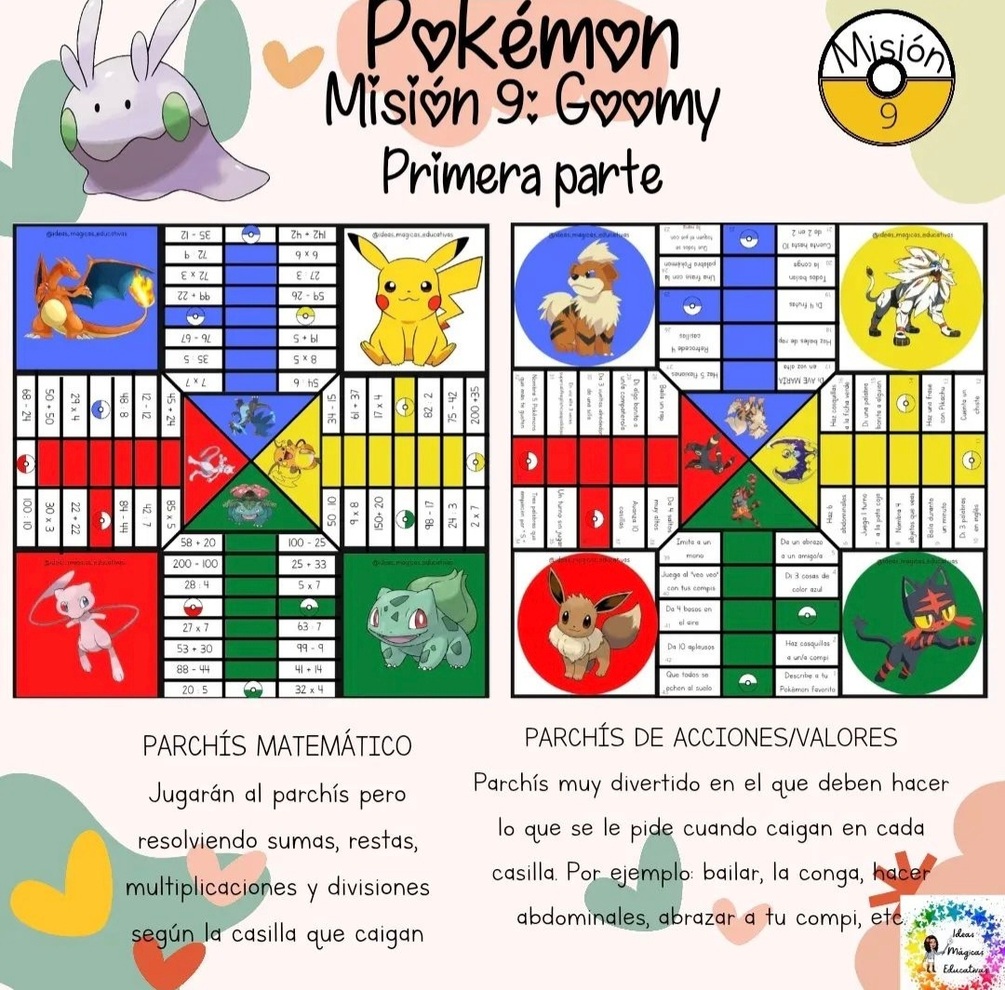 Misión 9: Parchís matemático y de acciones (primera parte)