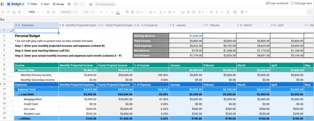 Easy Personal Budget-"Great Software, Simple to Use"