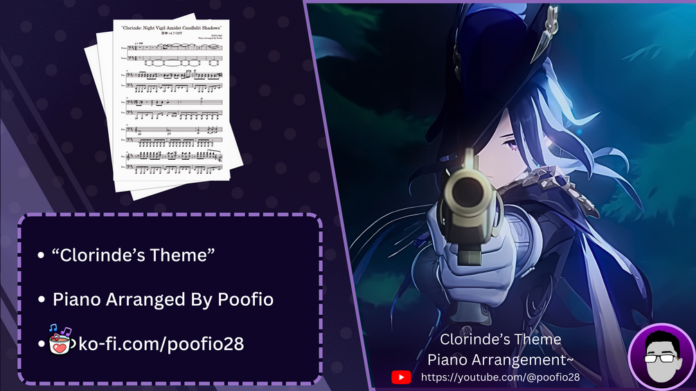 🎹 [ FREE Sheet ] MIDI for Piano | Clorinde's Theme