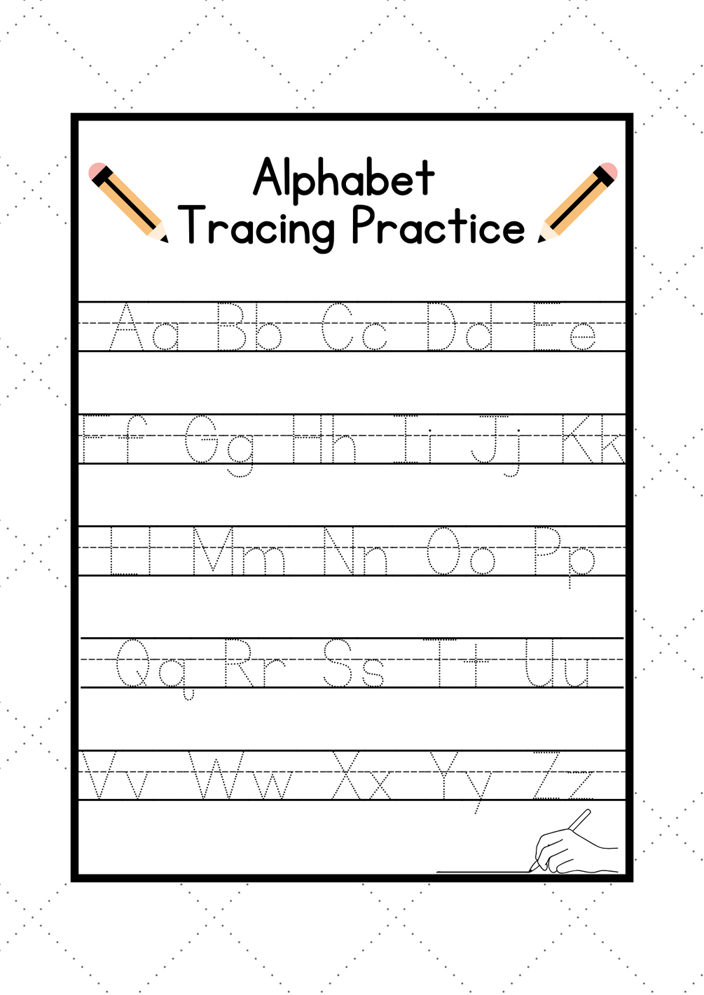Alphabet Tracing Activity Sheet