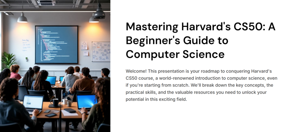 Mastering Harvard's CS50 For new beginners: A Comprehensive Guide to ...
