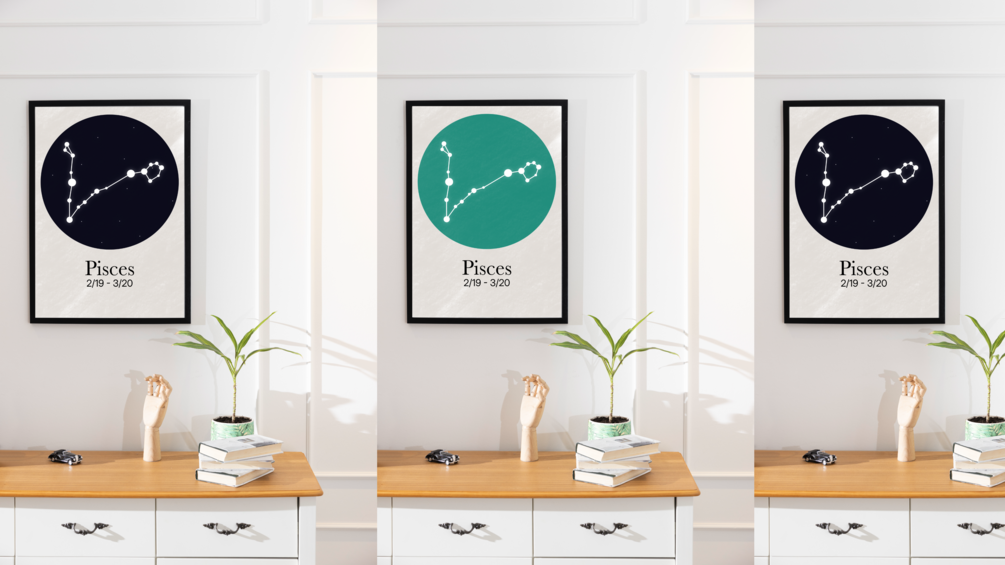 🌟 Pisces Constellation Print — Elegant Zodiac Wall Art | Luxury ...