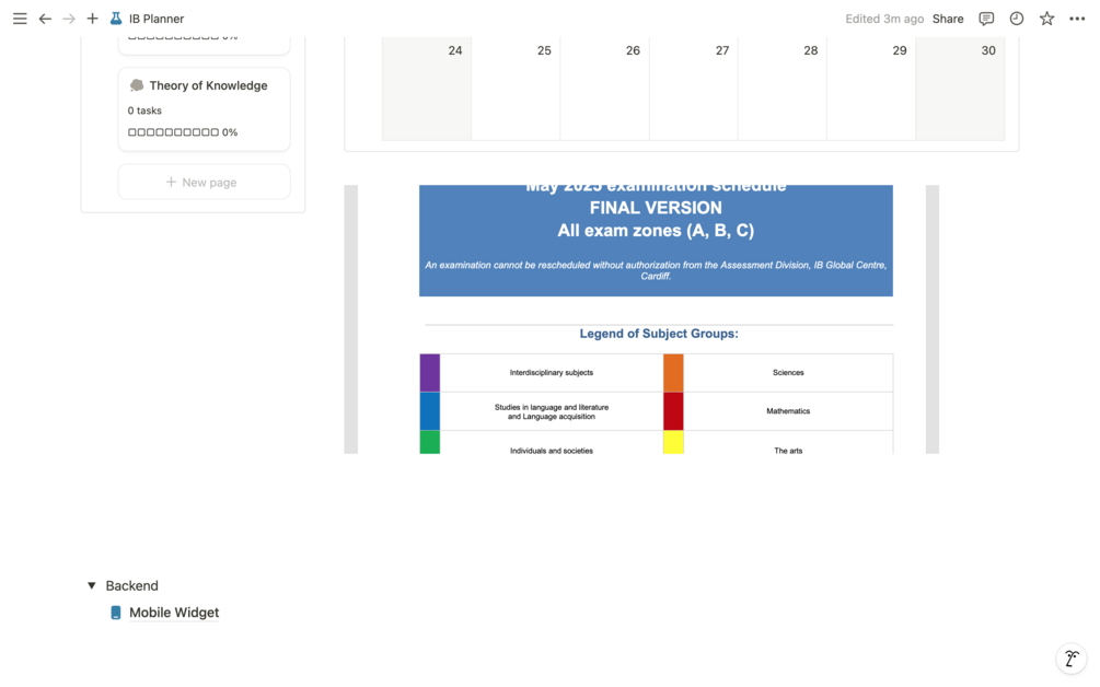 IB Planner Notion Template