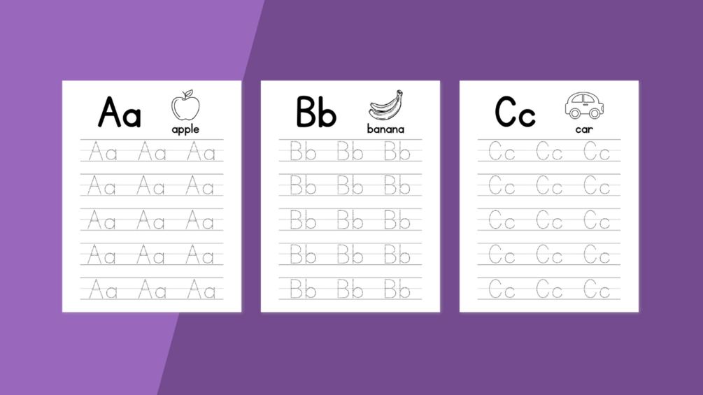 Trace the Alphabet Kids Worksheet