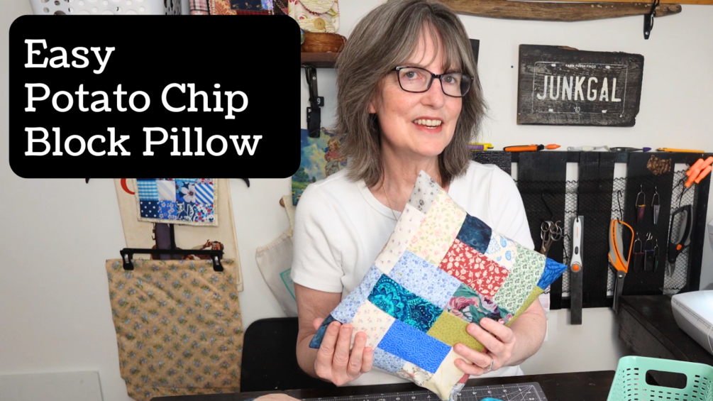 Easy Potato Chip Block Pillow
