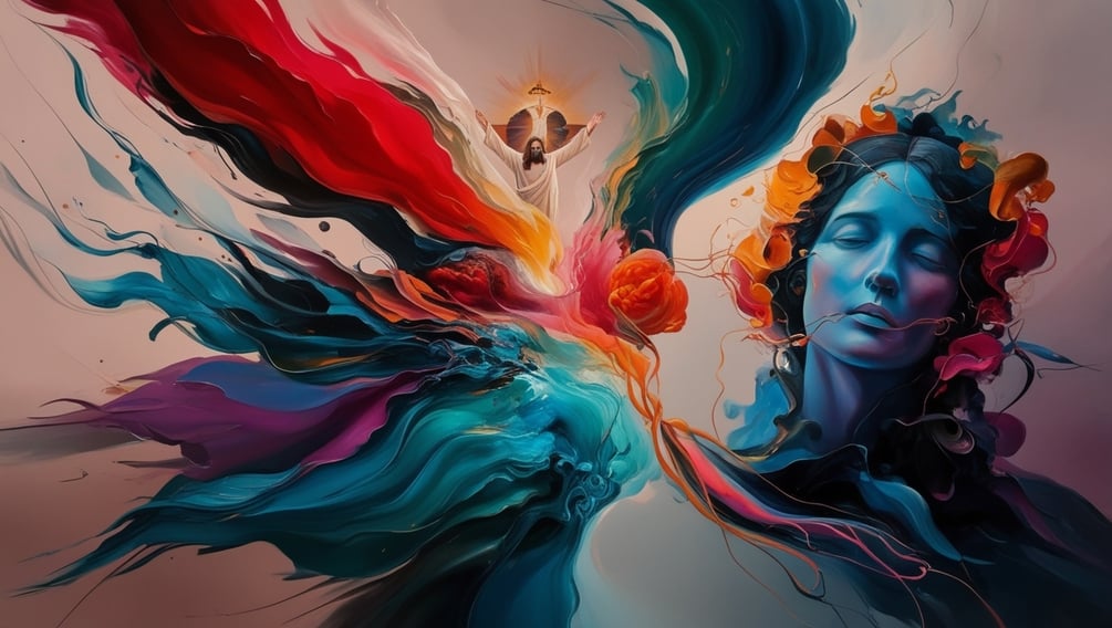 🎨 Divine Expressions: Abstract Images of Jesus Christ 🙏