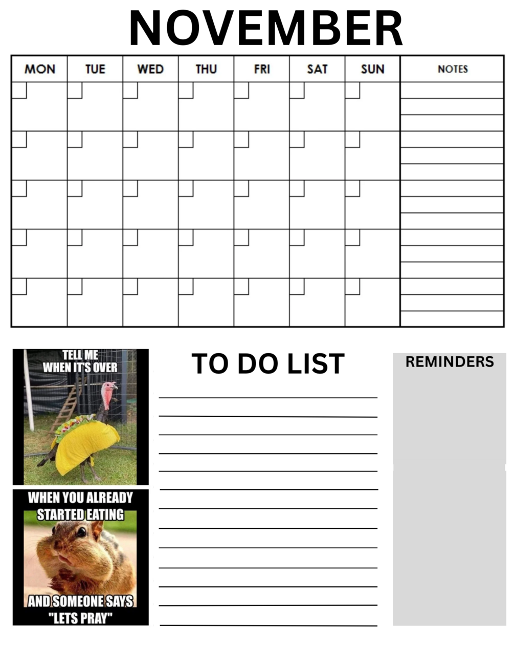 Funnee Fill in Calendars